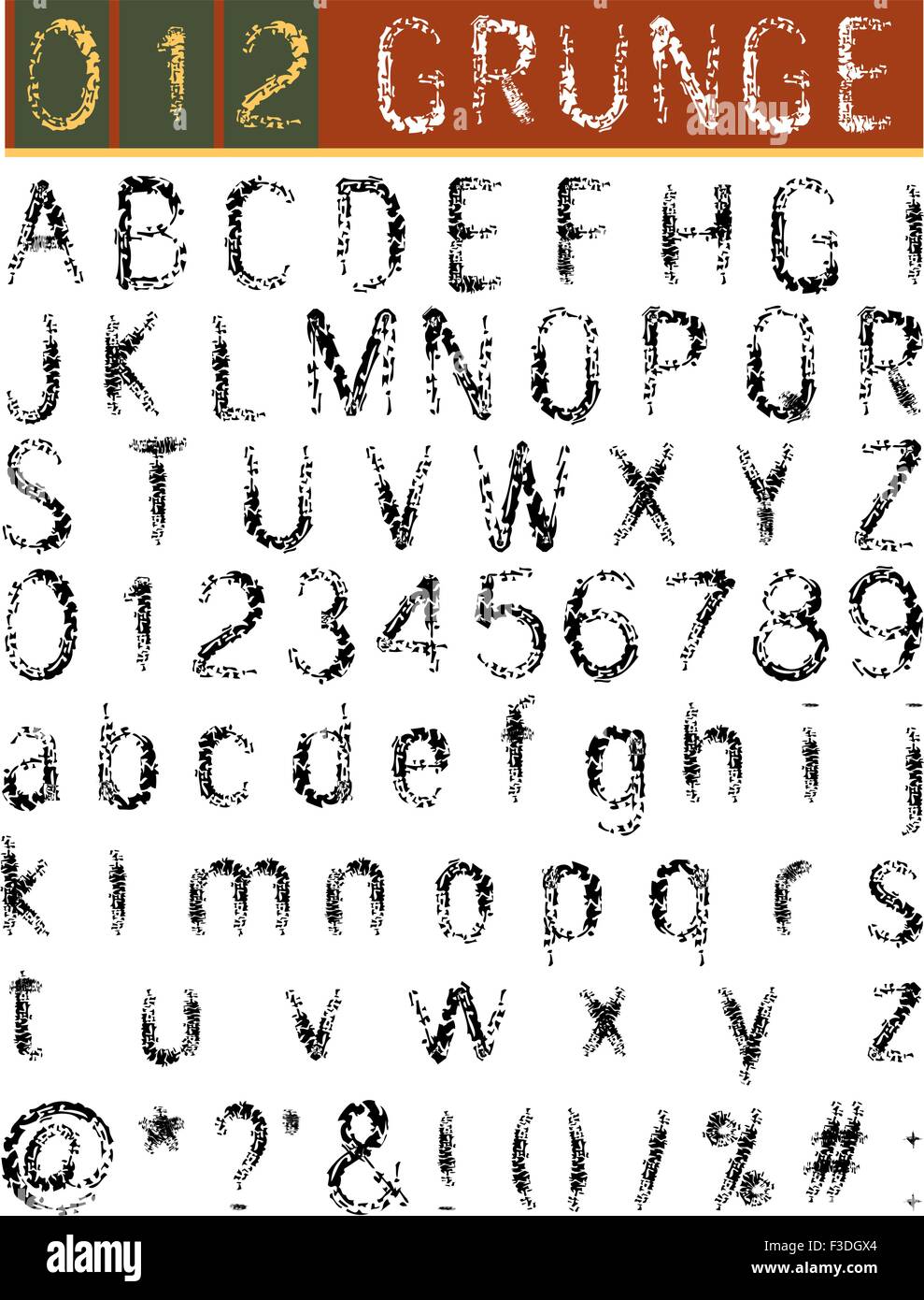 Grunge Alphabet, Font Set Vector Art Stock Vector Image & Art - Alamy