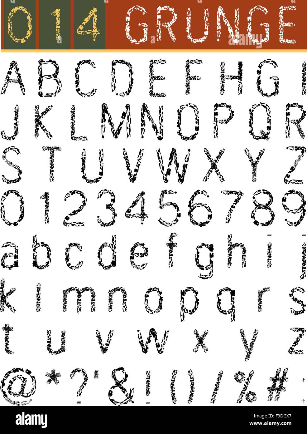 Grunge Alphabet, Font Set Vector Art Stock Vector Image & Art - Alamy