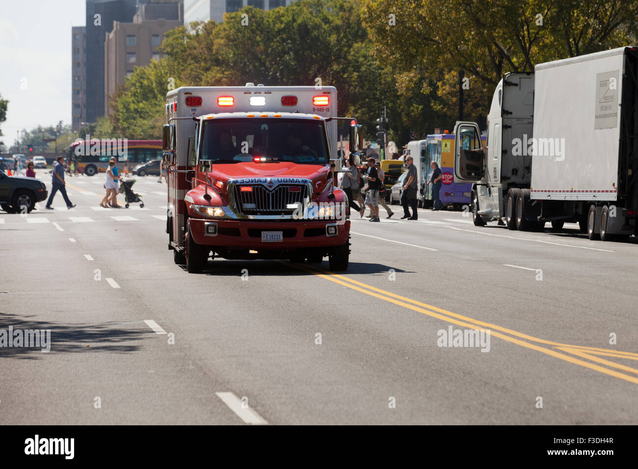 Washington, DC EMS Ambulance responding to call - Washington, DC USA ...