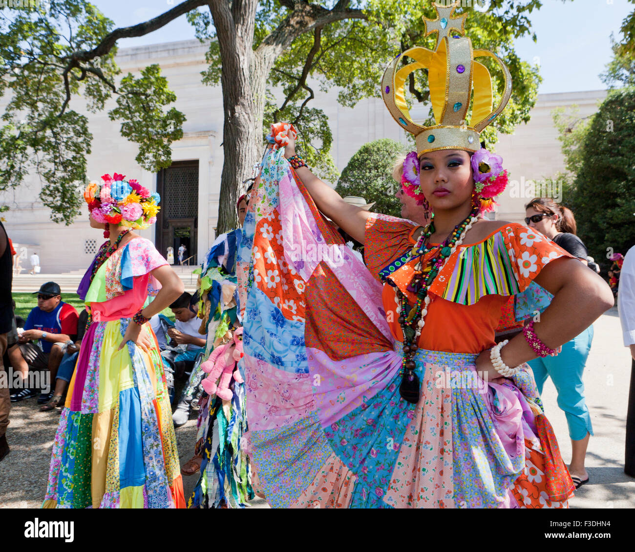 Young woman in Mexican dance costume dress at Fiesta DC - Washington ...
