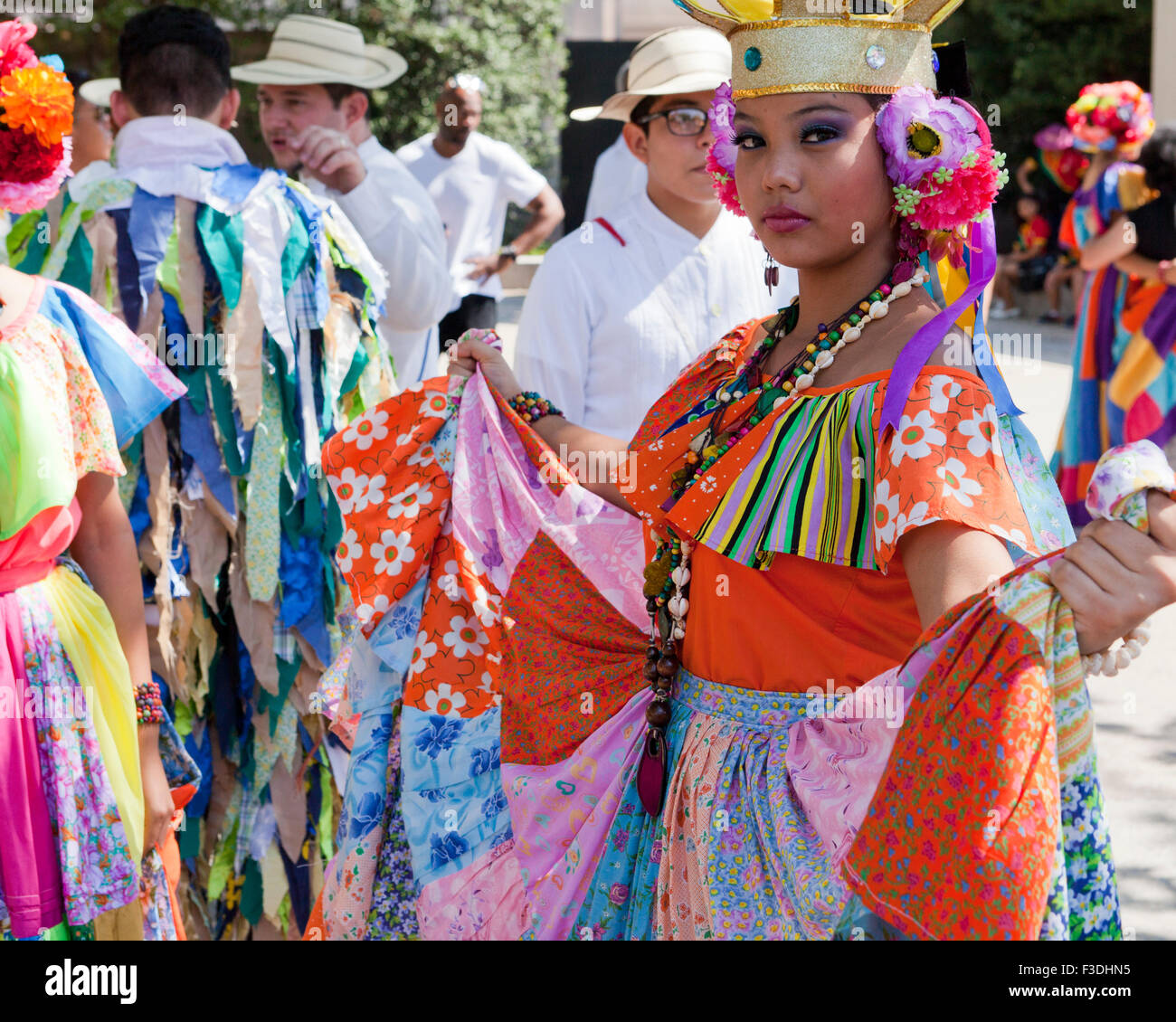 Young woman in Mexican dance costume dress at Fiesta DC - Washington ...