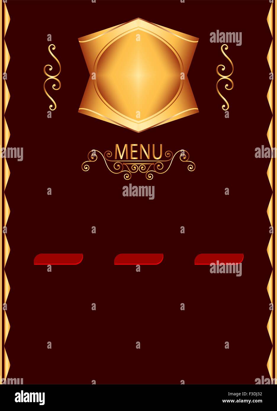 Menu Card Design Template Vector Art Stock Vector Image & Art - Alamy