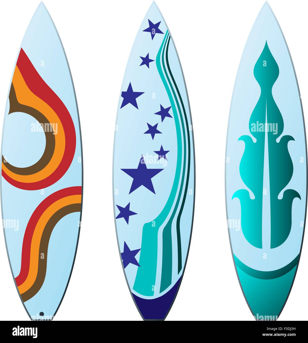 Surf Board Graphics, Stripe : Vinyl Ready Vector Art Stock Vector Image ...