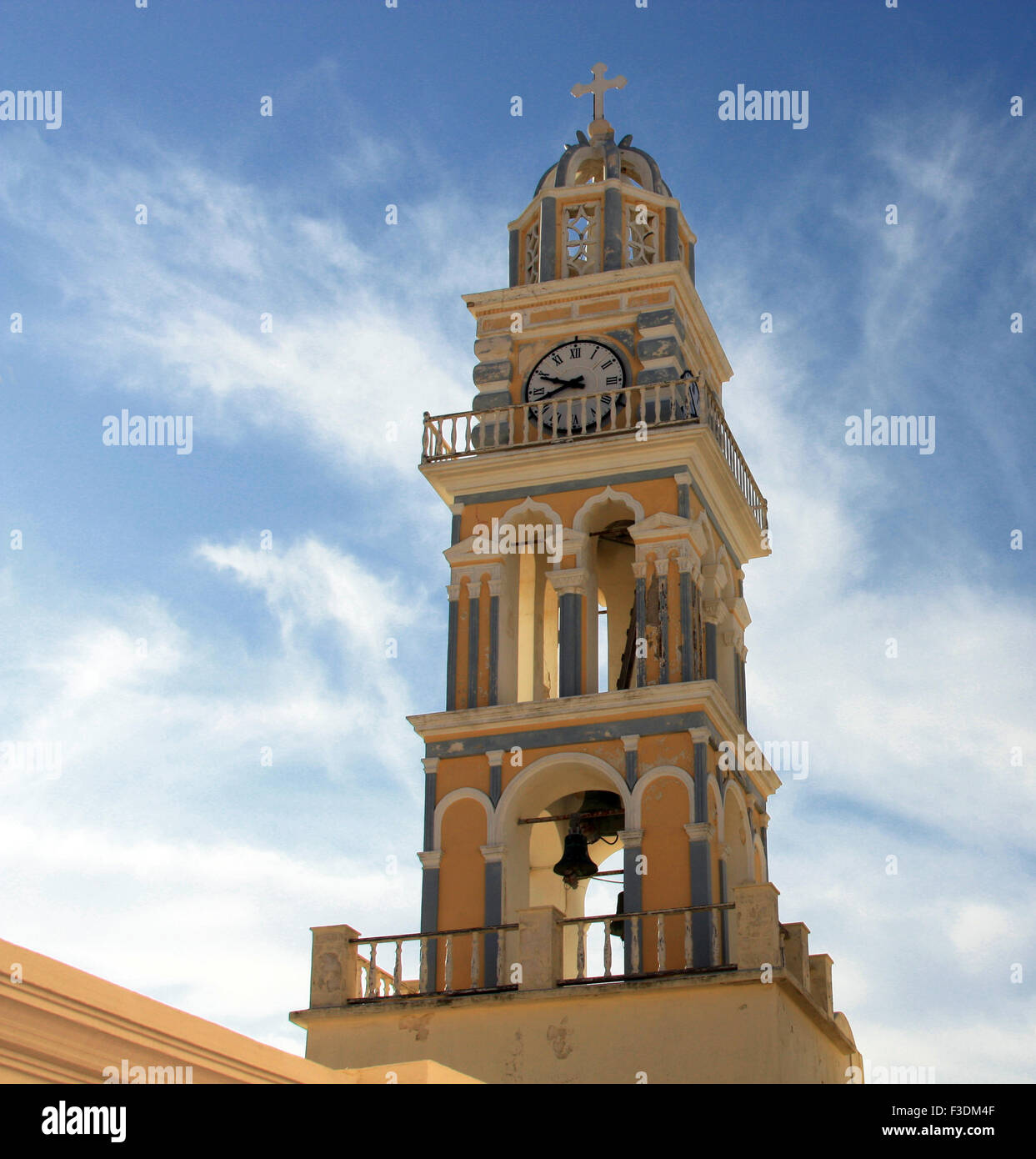 Beautiful bell tower in a blue sky Stock Photo - Alamy