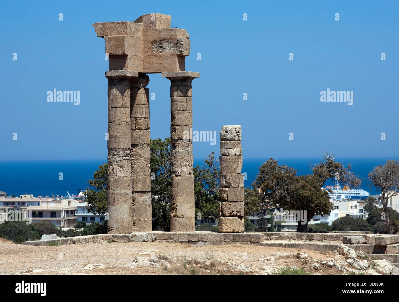 Temple of Apollo in rhodes - Greece Stock Photo - Alamy