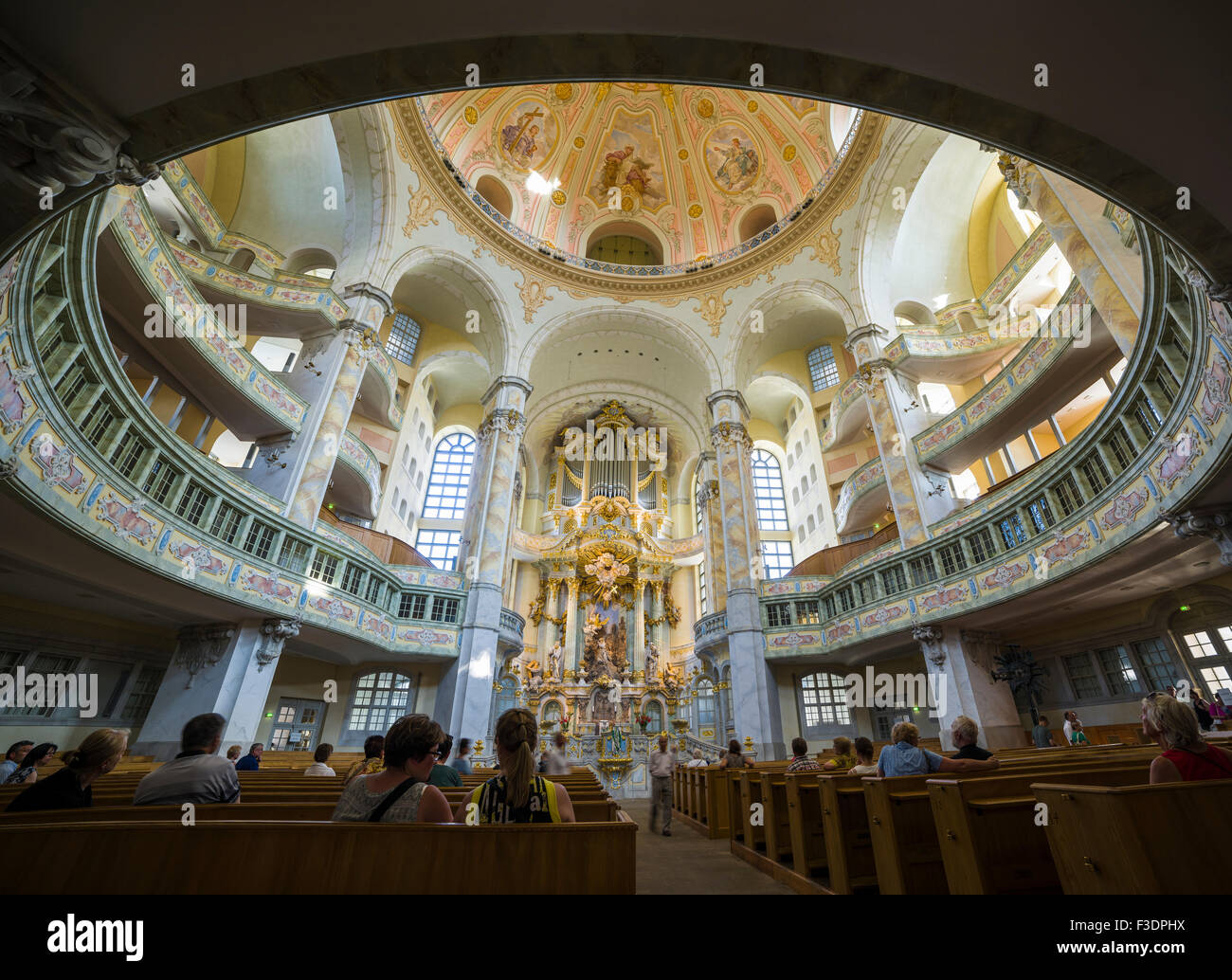 Interior view altar church frauenkirche hi-res stock photography and ...