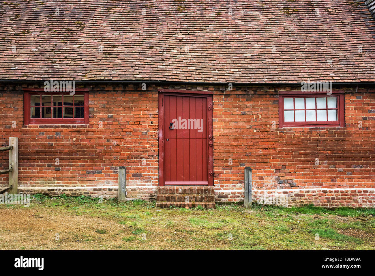 Brick country house in the english rural. Architectural theme Stock ...
