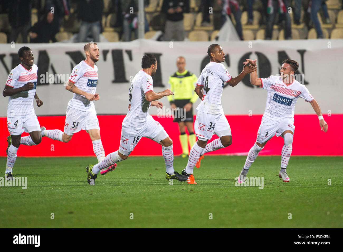 Modena, Italy. 3rd Oct, 2015. Carpi team group Football/Soccer ...