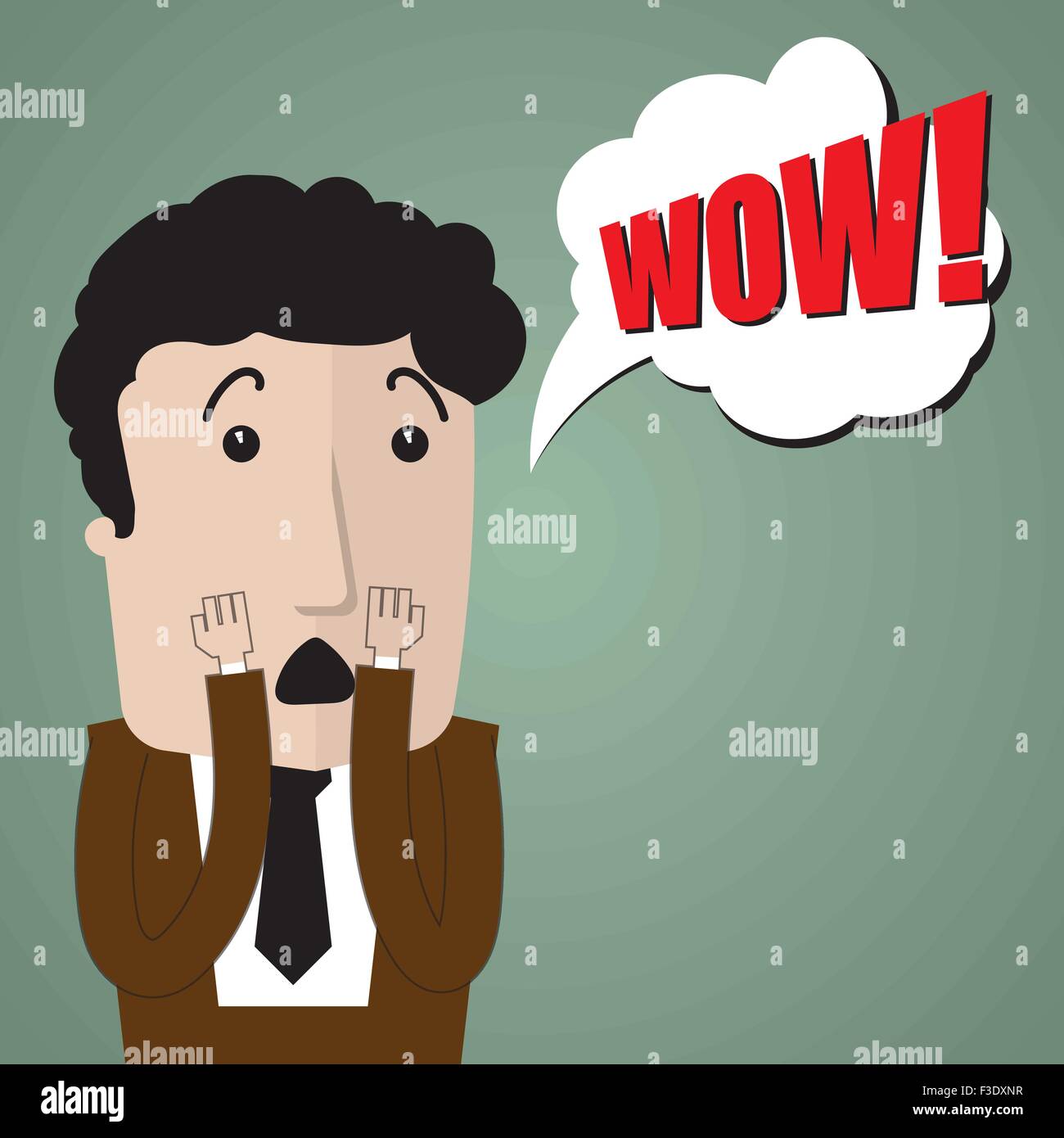 Cartoon surprised man bubble hi-res stock photography and images - Alamy