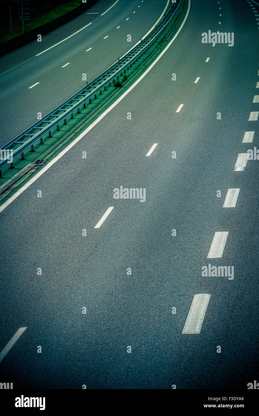 Highway through France close up. Top view Stock Photo - Alamy