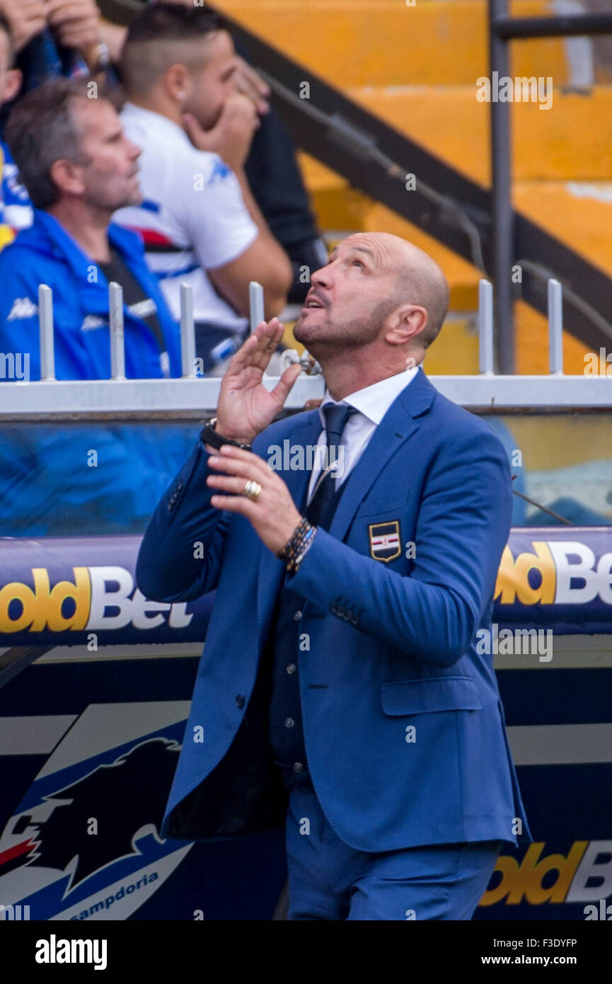 Genova, Italy. 4th Oct, 2015. Walter Zenga (Sampdoria) Football/Soccer ...