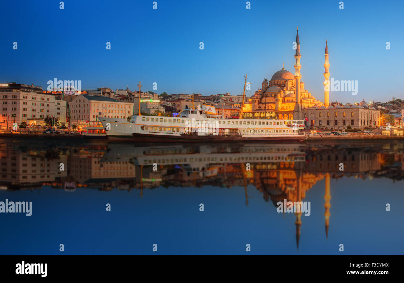 Galata bridge and ayasofya and istanbul hi-res stock photography and ...