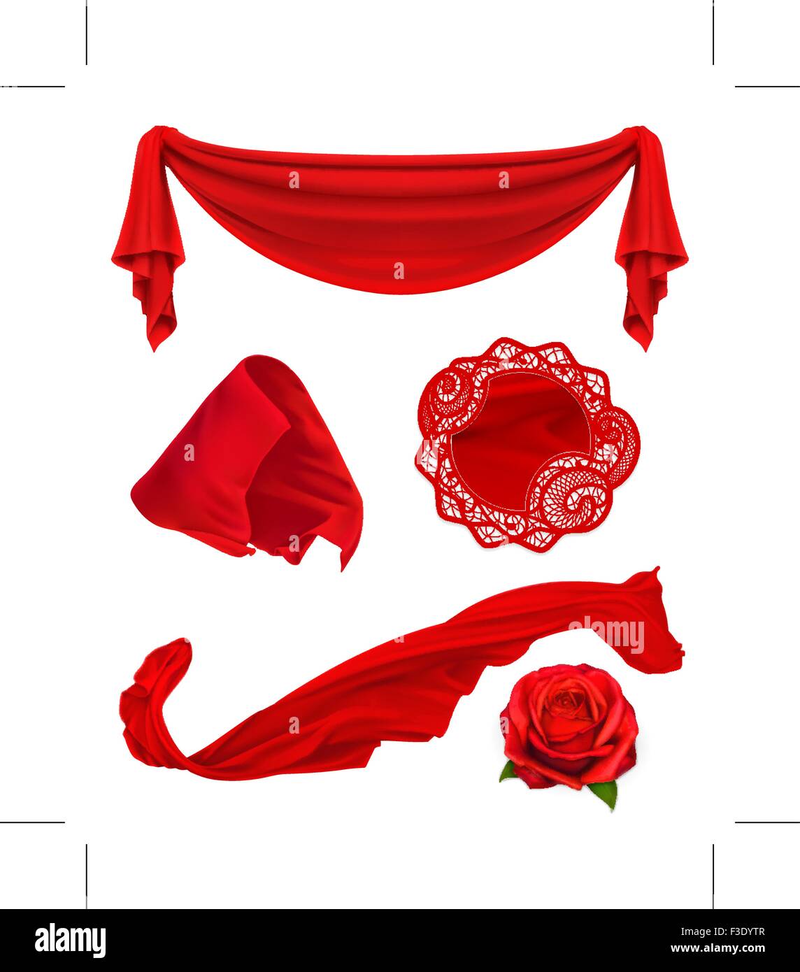 Satin cloth banner Stock Vector Images - Alamy