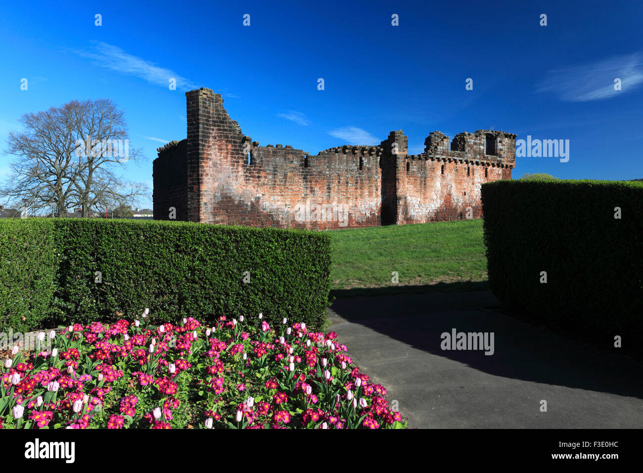 The ruins of Penrith Castle, English Heritage, Penrith town, Cumbria ...