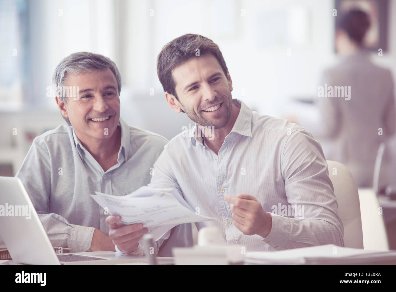 Cropped image coworkers discussing hi-res stock photography and images ...
