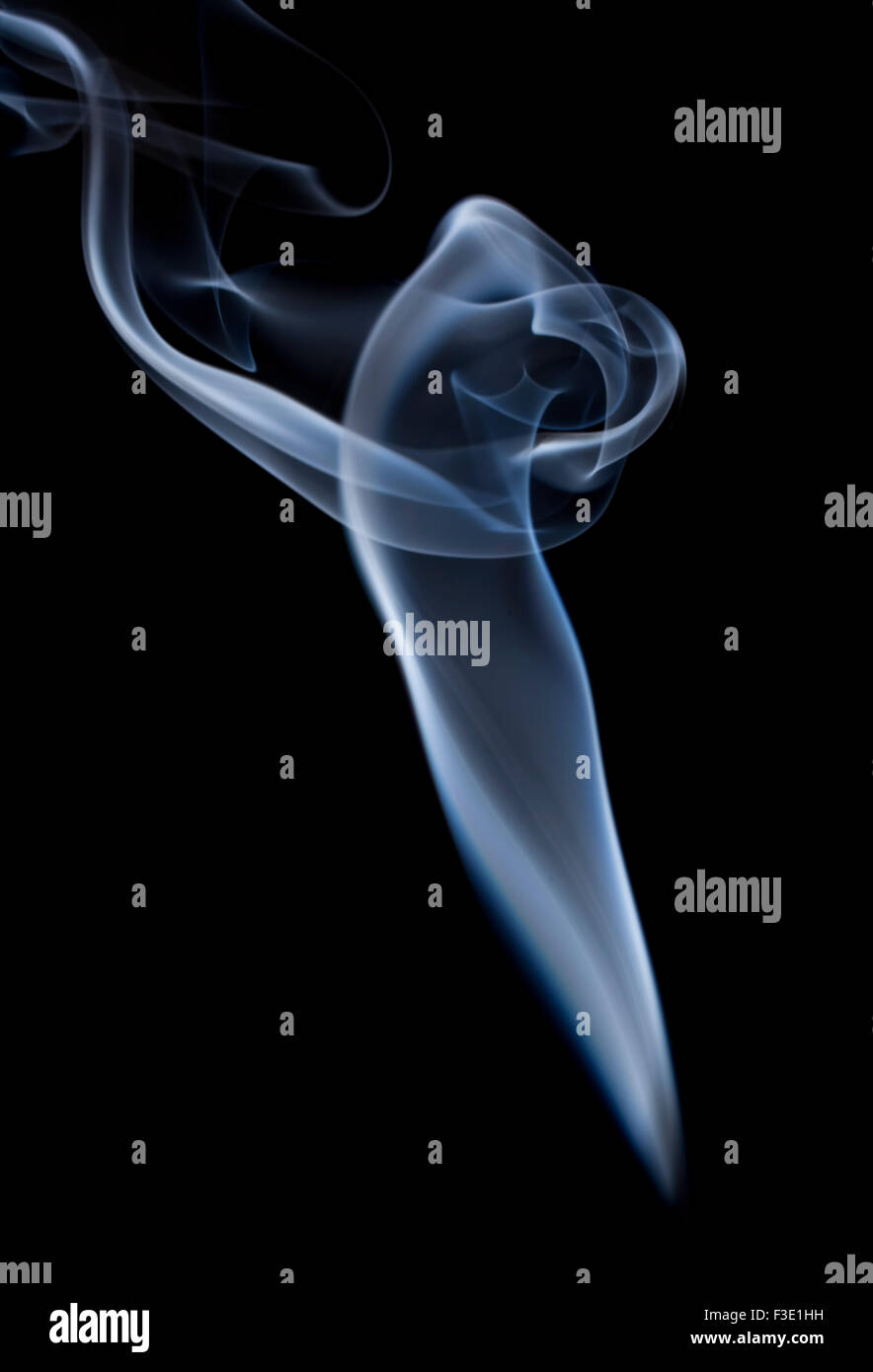 Smoke over the black background Stock Photo - Alamy