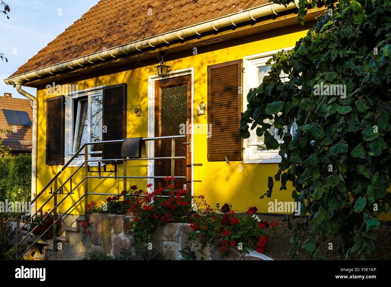 Classic family house in small french village, Saint-Pierre Stock Photo ...