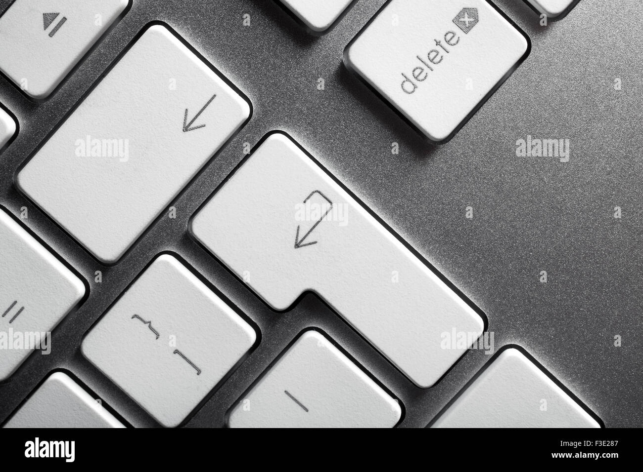 Keyboard of a notebook computer. White and black Stock Photo - Alamy