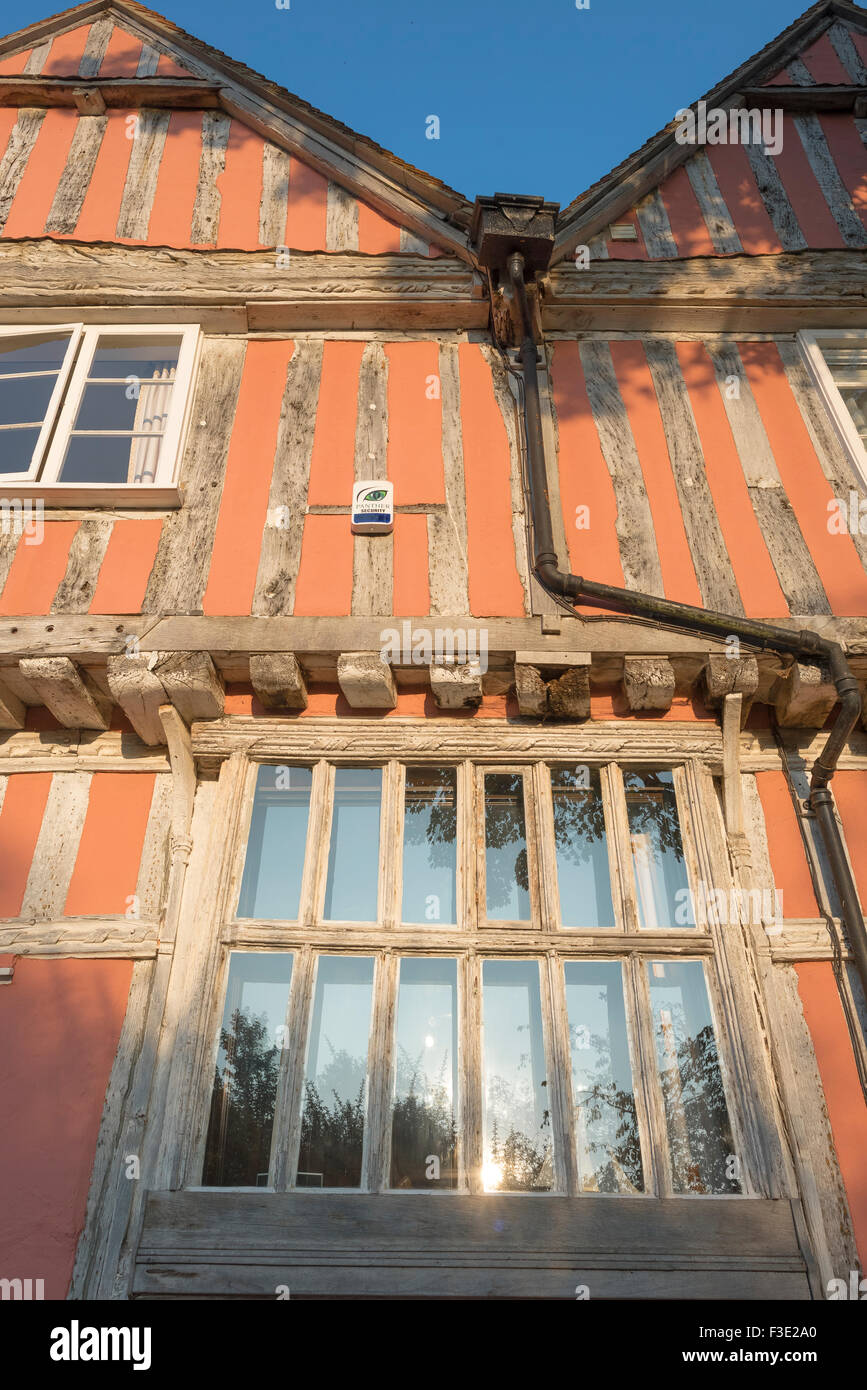 Medieval building, exterior detail of a traditional medieval half ...
