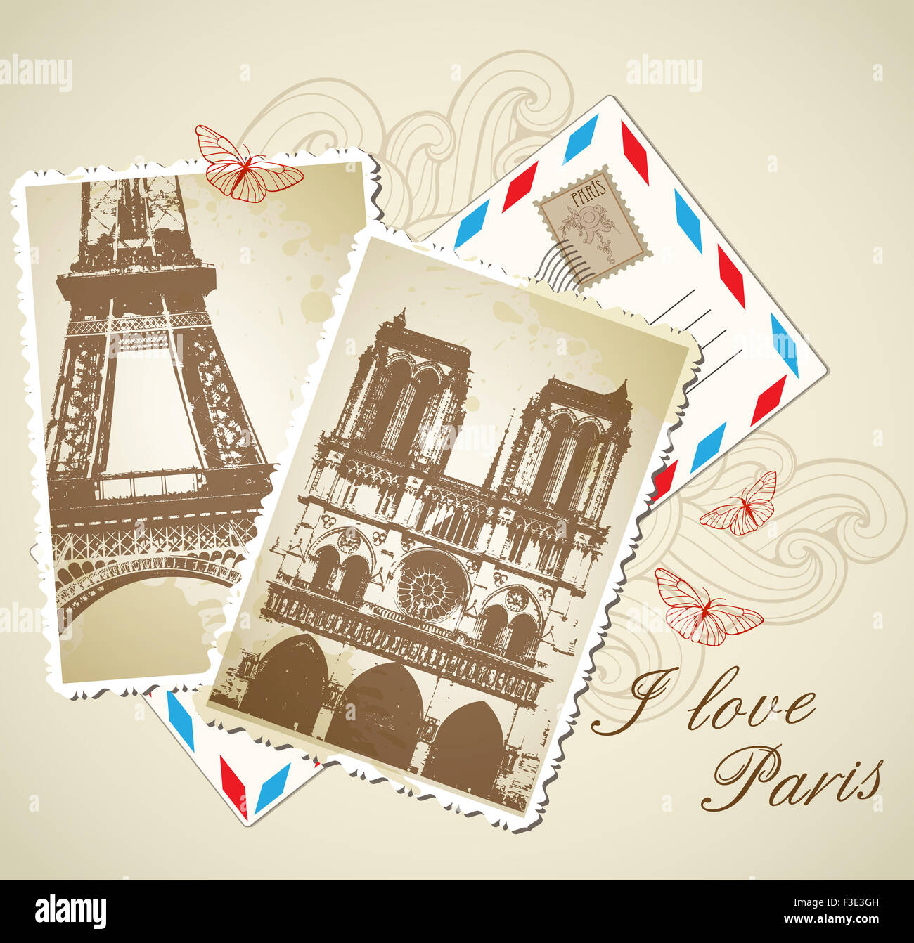 Vintage photos of paris hi-res stock photography and images - Alamy