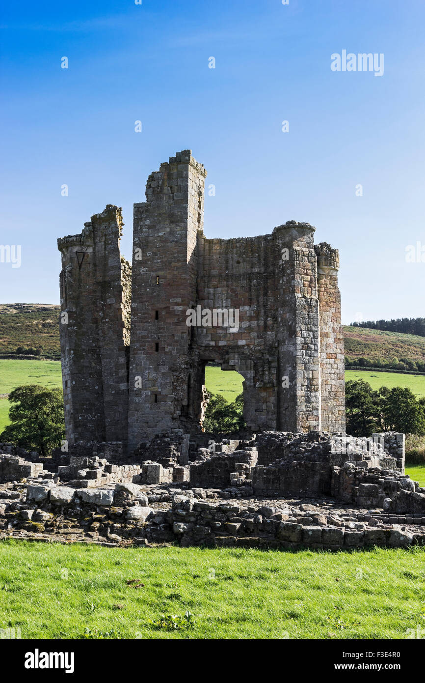 Ruin of Edlingham Castle in Northumberland, England, UK Stock Photo - Alamy