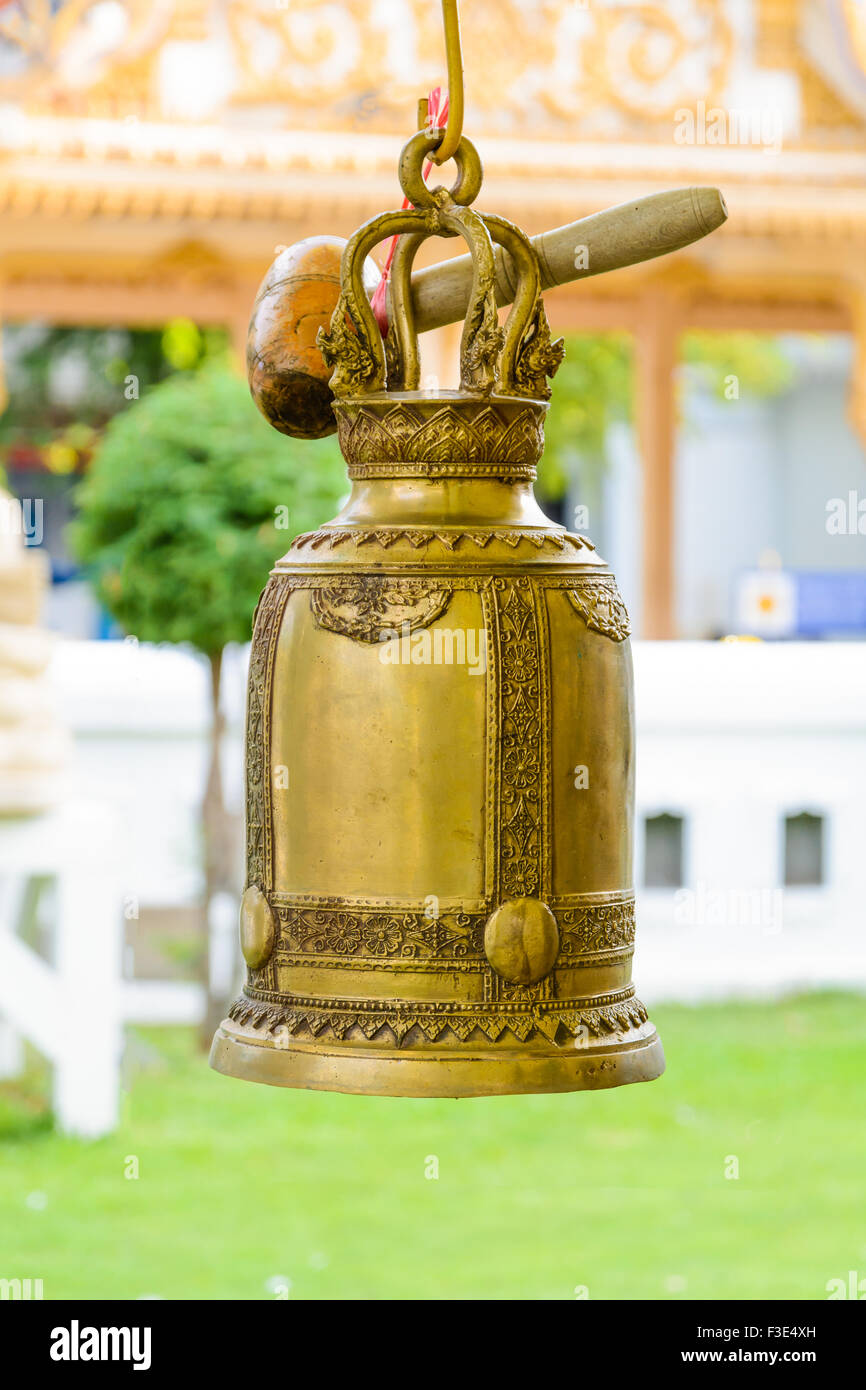 Old golden bell hung hi-res stock photography and images - Alamy