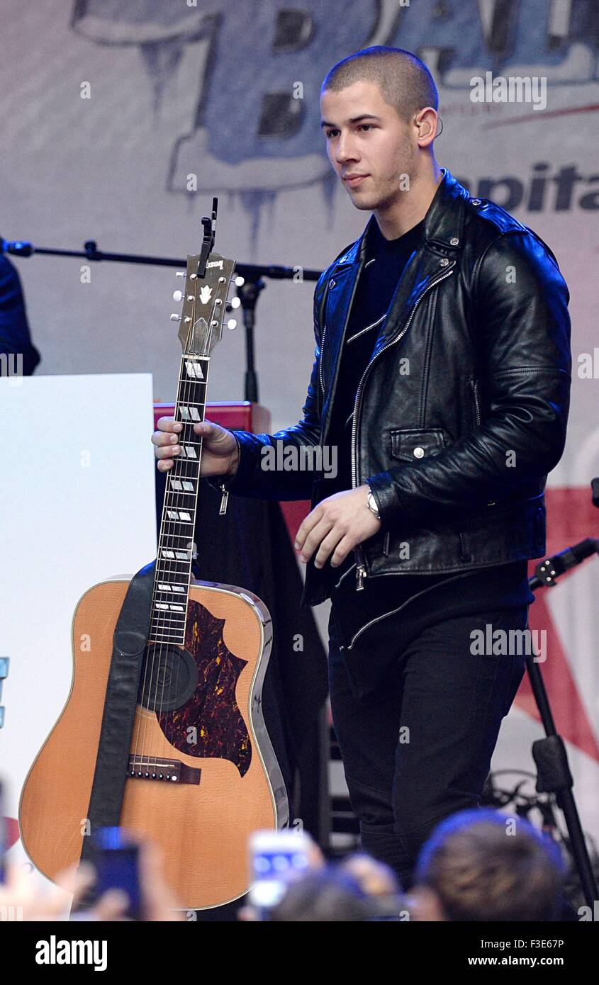 New York, NY, USA. 5th Oct, 2015. Nick Jonas in attendance for Z100's ...