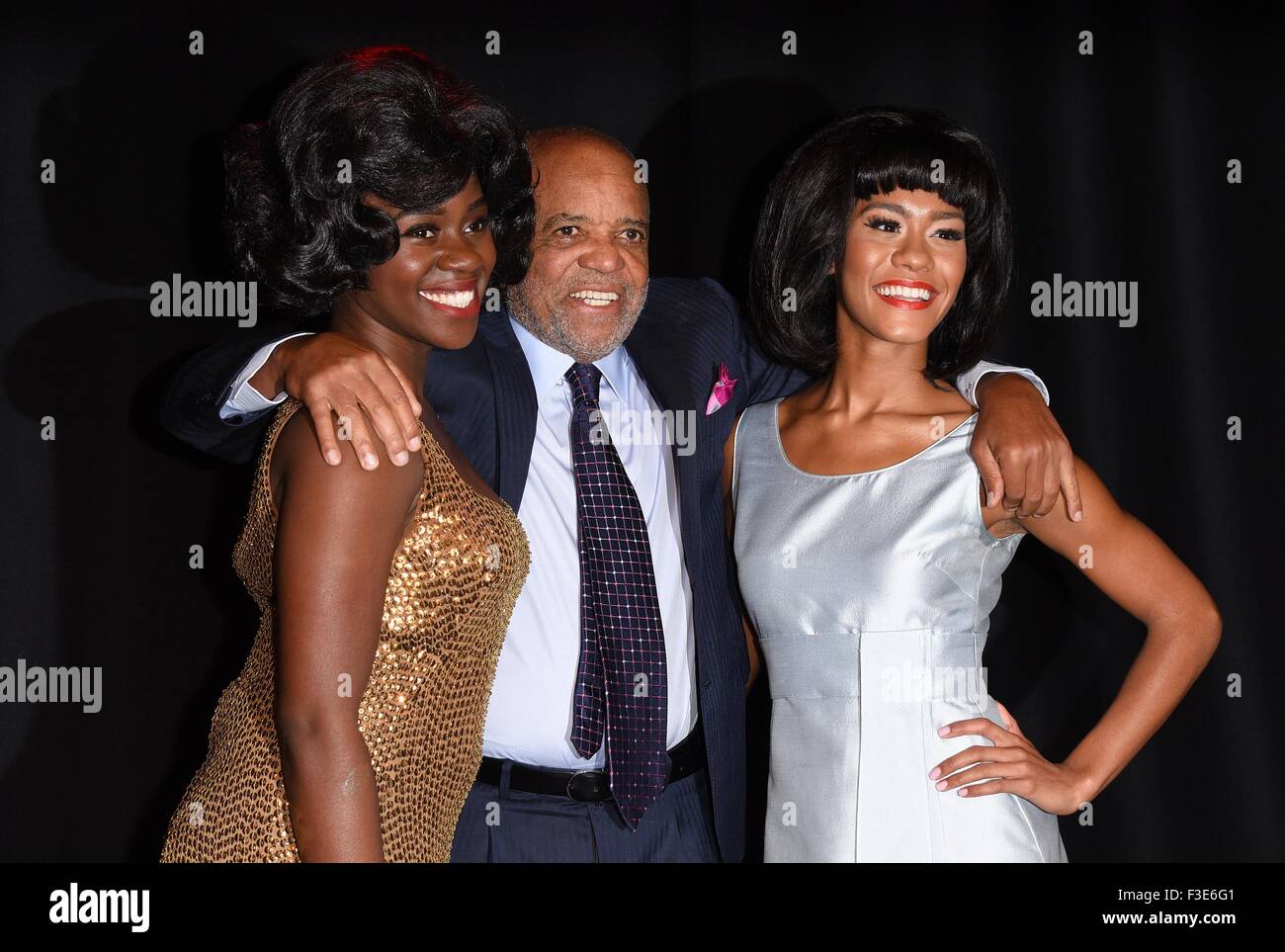 London, UK Aisha Jawondo (Martha Reeves), Berry Gordy and Lucy St Louis ...