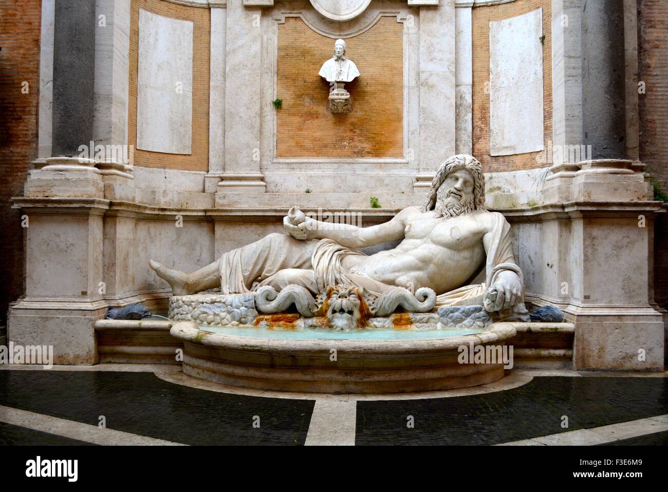 Ancient statue of Neptune in the Capitoline museum, Rome, Italy Stock ...