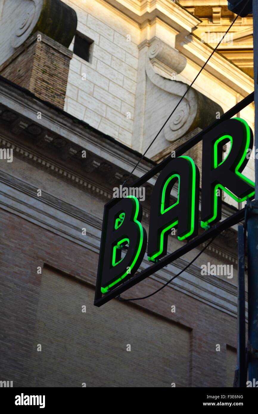 Bar sign in italian hi-res stock photography and images - Alamy