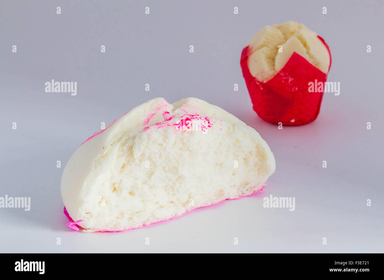 Candy pay respect to the Chinese people on a white background Stock ...