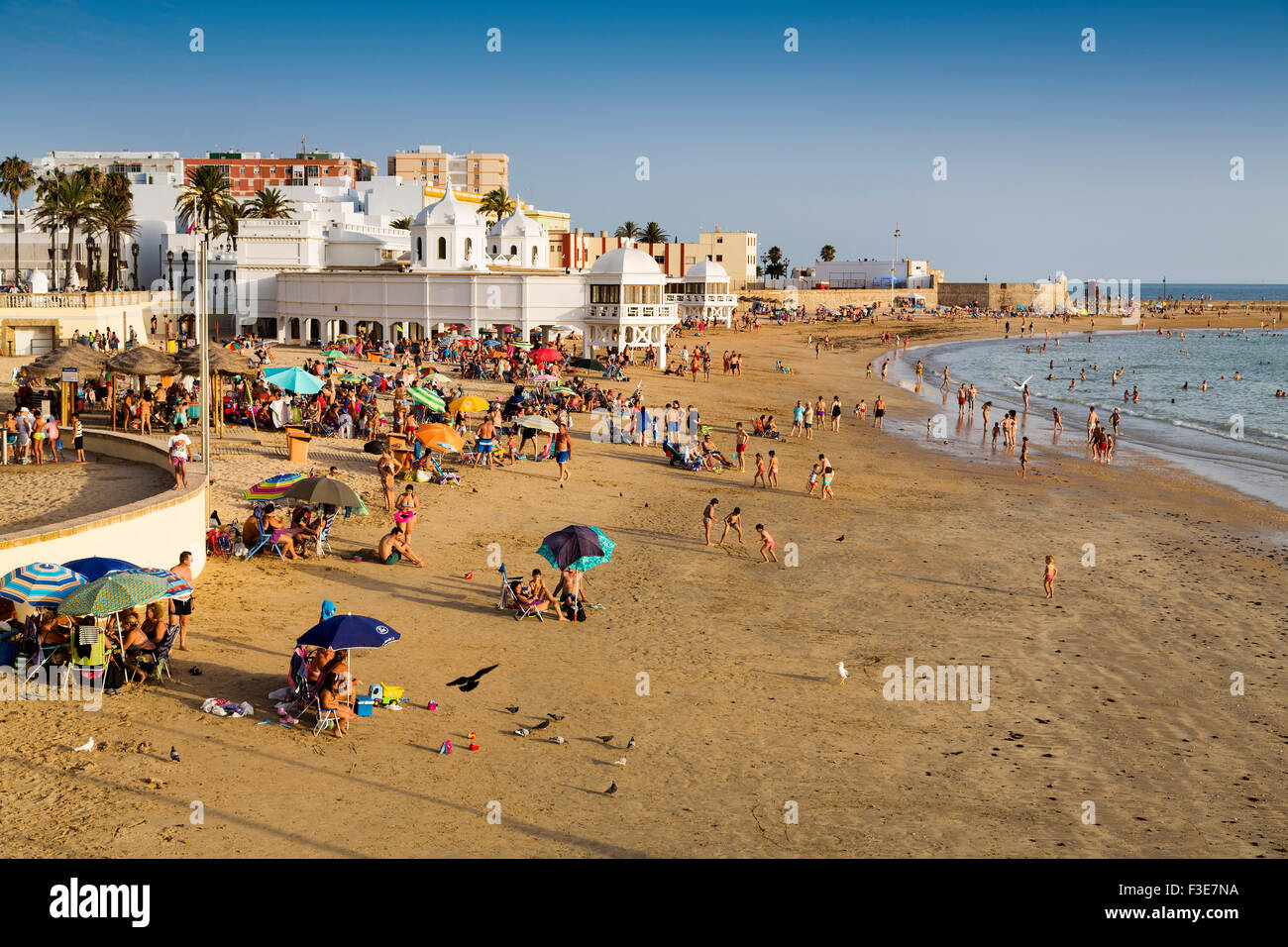 La Caleta beach Cadiz Andalusia Spain Stock Photo - Alamy
