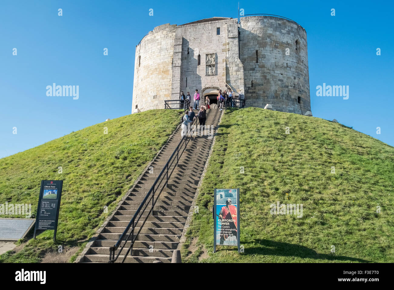 Entrance to Cliffords Tower, the medieval Keep of the Norman Castle ...