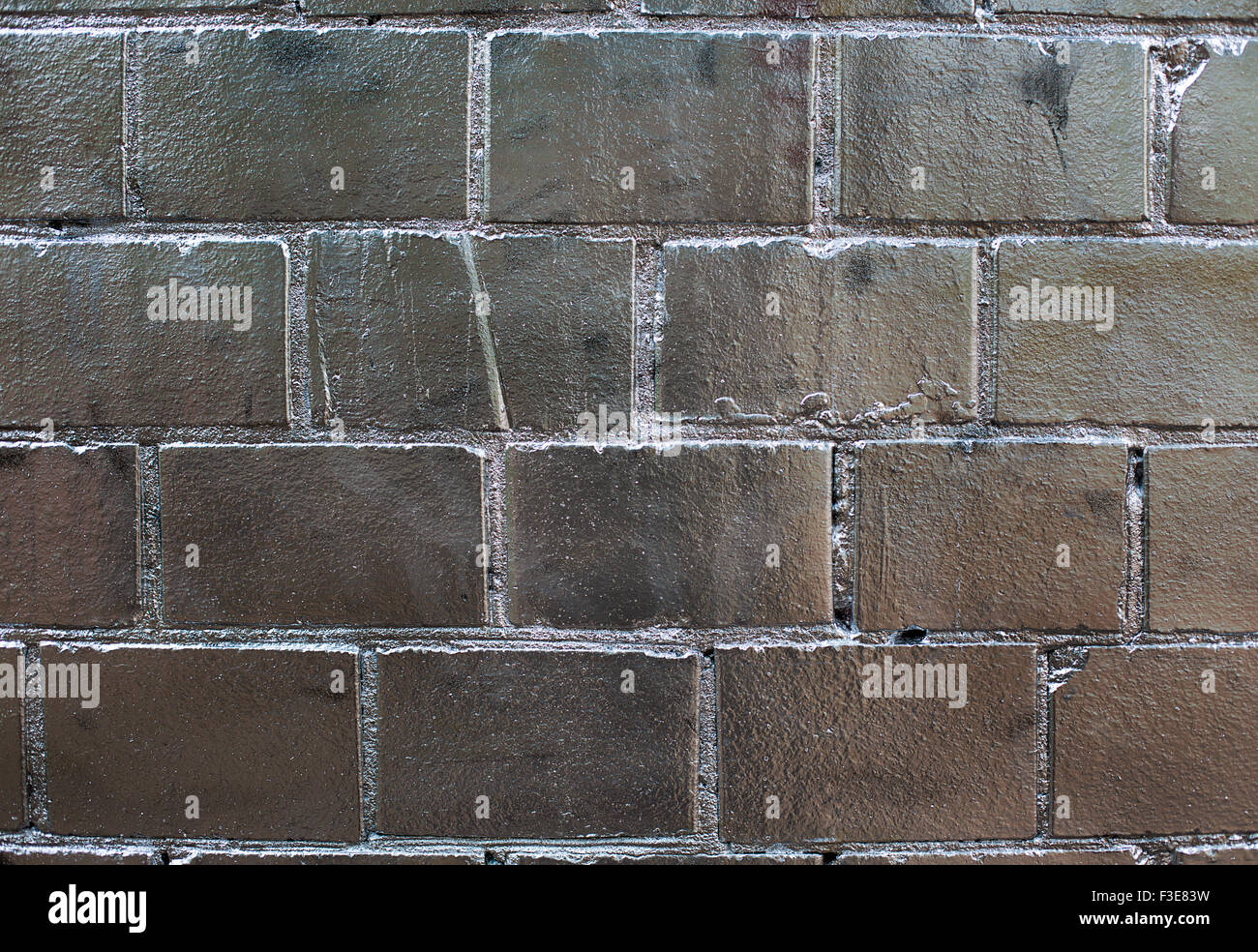 Silver brick wall - horizontal background Stock Photo - Alamy