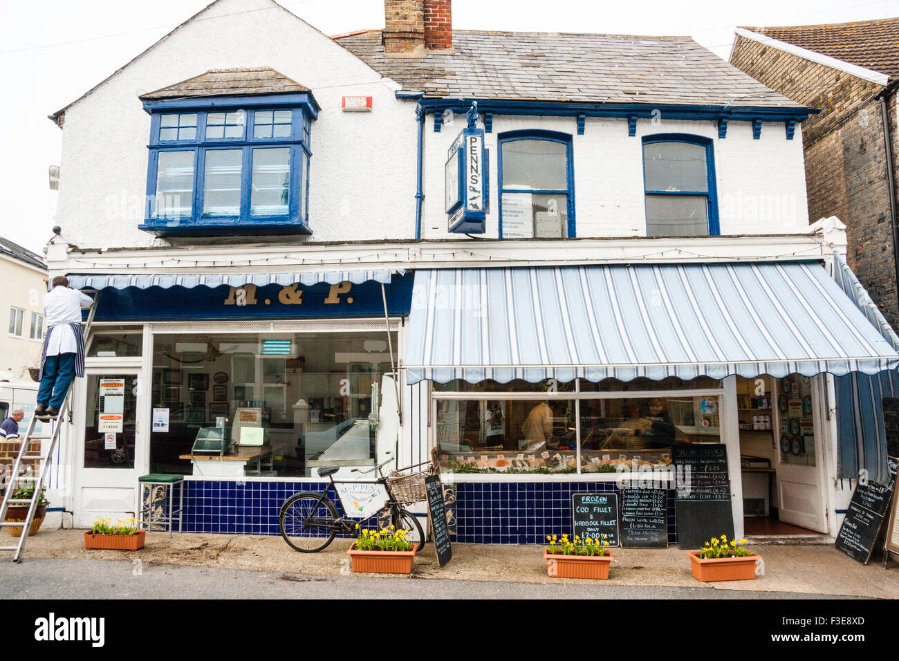 English typical 19th century detached building used as wet fish shop ...