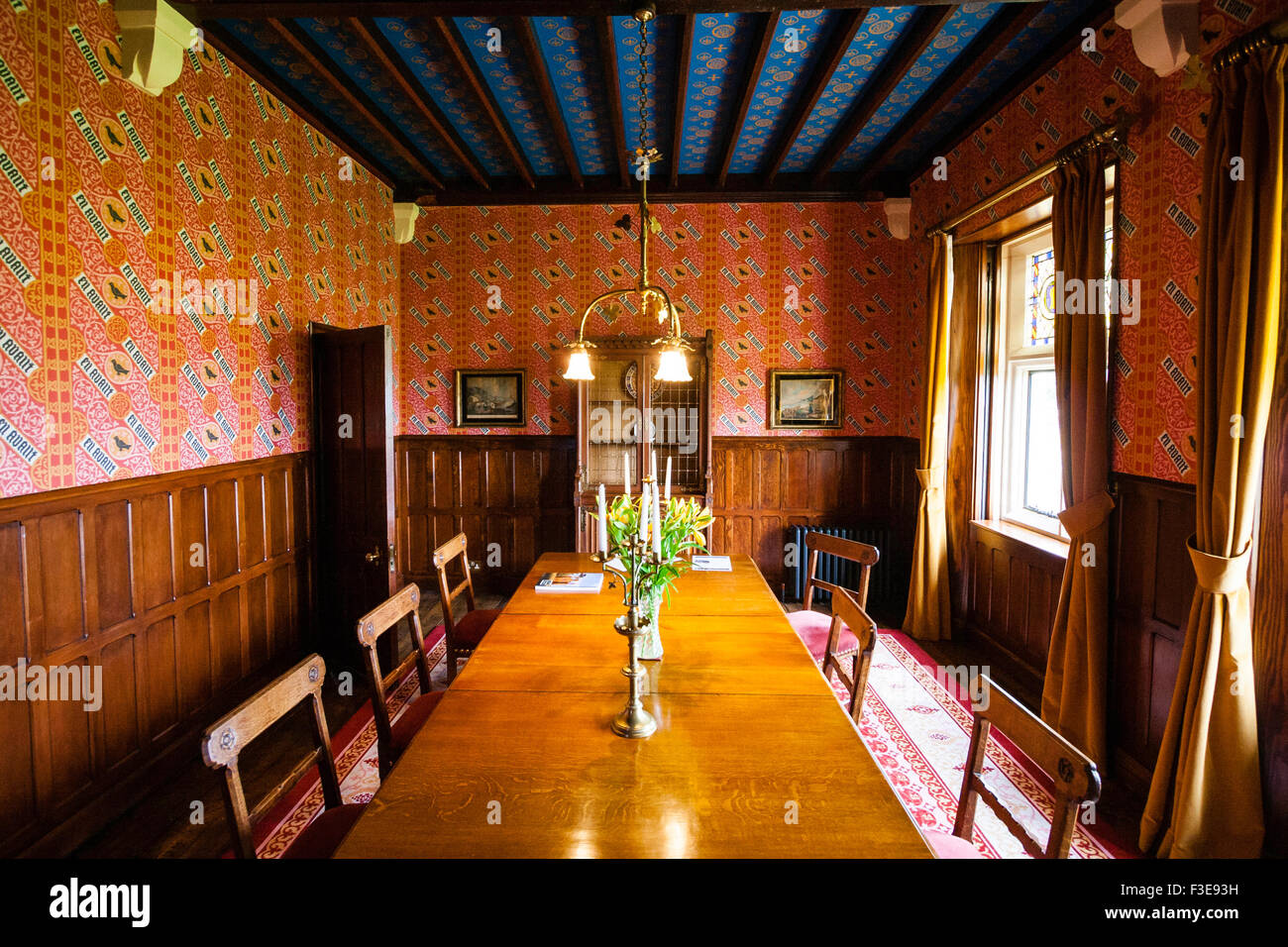 England, Ramsgate. The Grange, house designed by Augustus Pugin. Dining ...