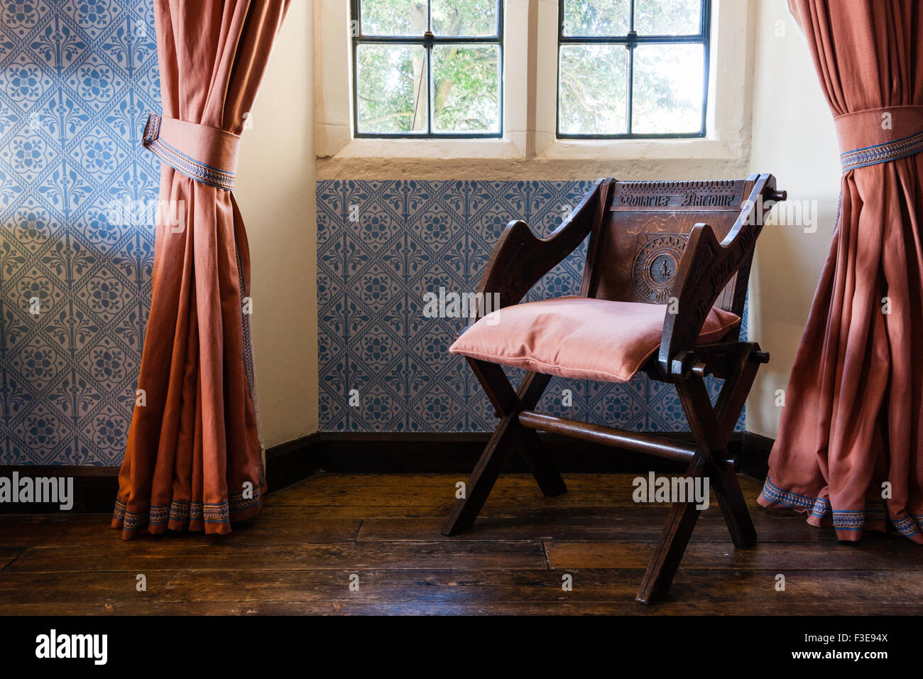 England, Ramsgate. The Grange, house designed by Augustus Pugin. Chair ...