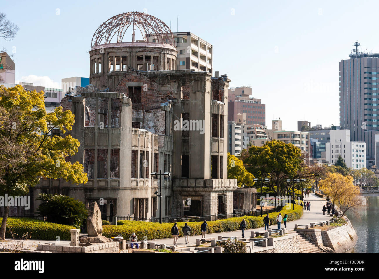 Hiroshima, Japan, A-bomb dome, ruined building near ground zero Stock ...