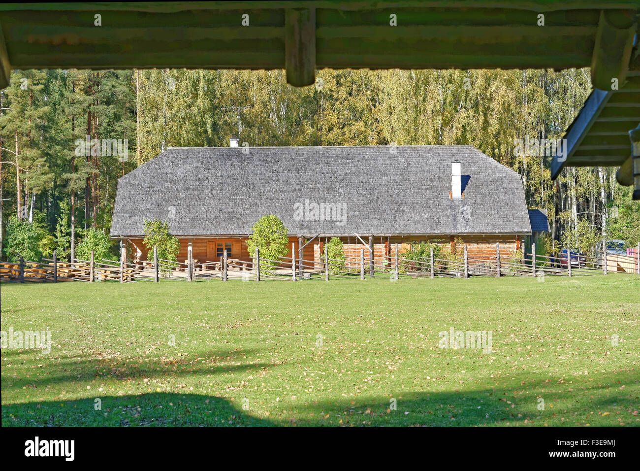A view of a Setomaa farm yard Stock Photo - Alamy