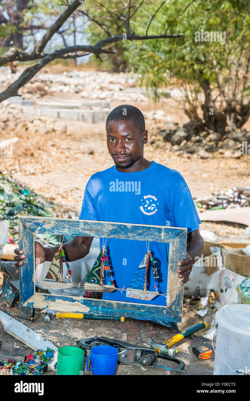 Local worker at Katundu creative trade workshop, Likoma Island, Lake ...