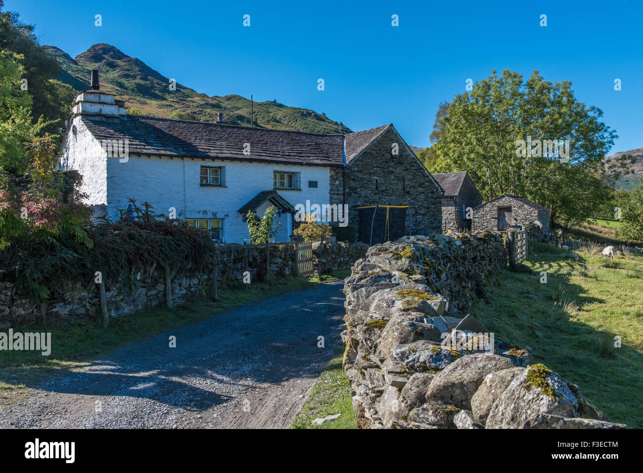 Low Hall Garth in Little Langdale Cumbria Stock Photo - Alamy