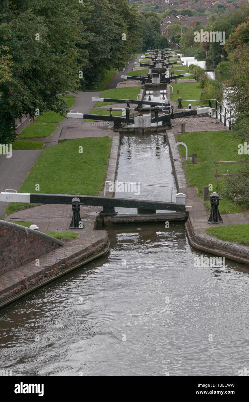 Looking Down the Lock Gates Stock Photo - Alamy