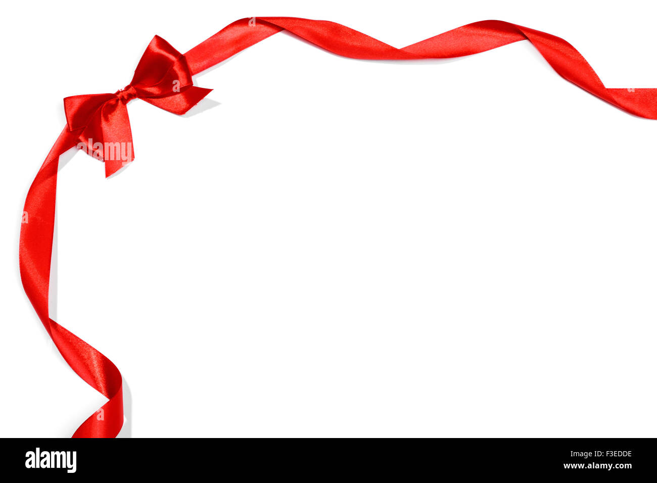 Red ribbons with bow Stock Photo - Alamy