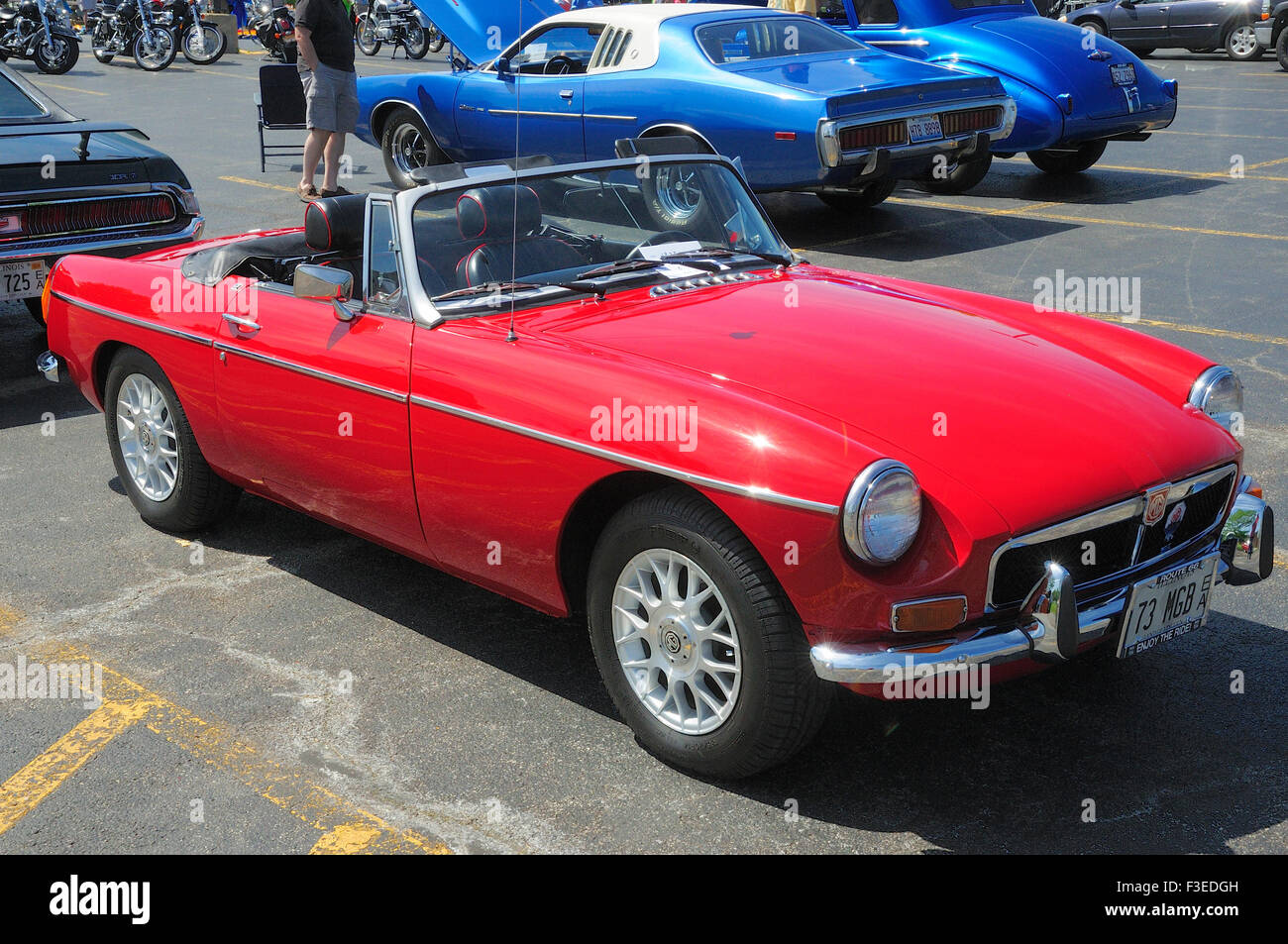 Red British MG Stock Photo - Alamy