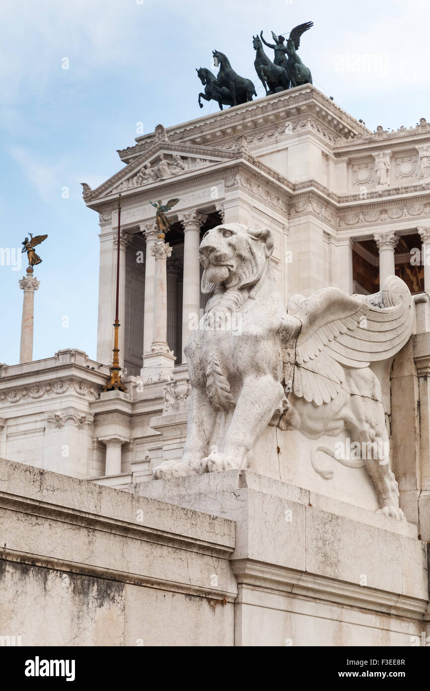 White griffin statue of Altare della Patria, National Monument to ...