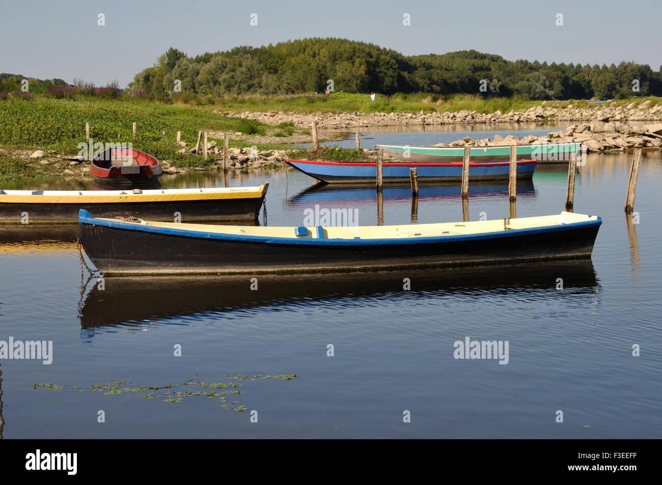 boat on Loire river Stock Photo - Alamy
