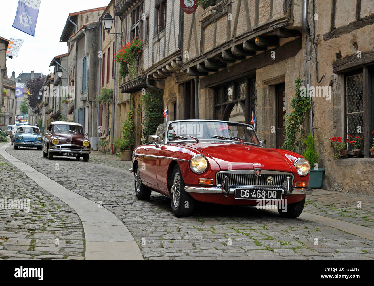 Classic MGB Roadster convertible sports car Stock Photo - Alamy