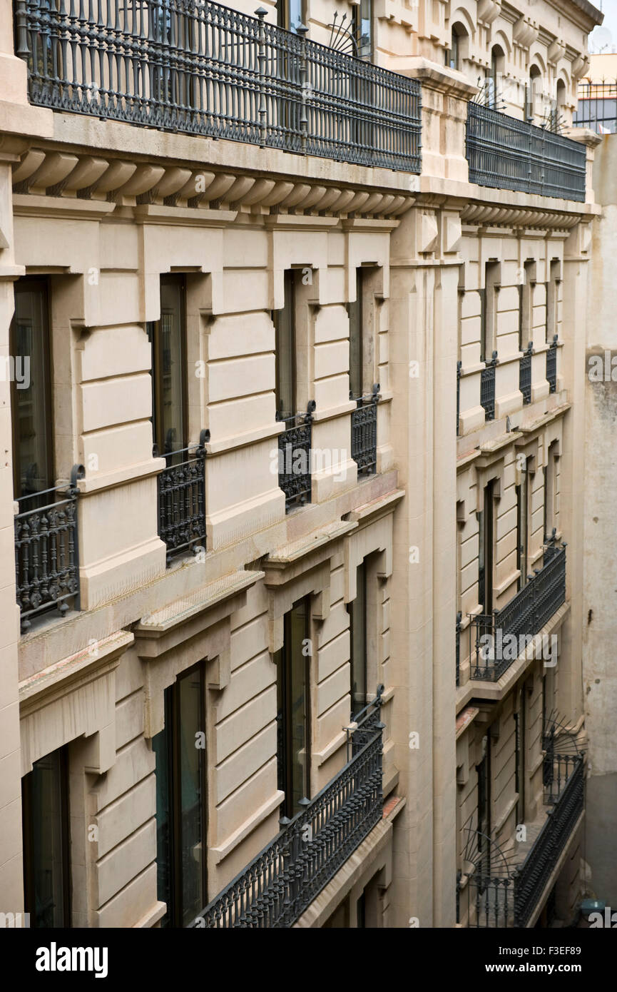 Balconies with wooden shutters spain hi-res stock photography and ...