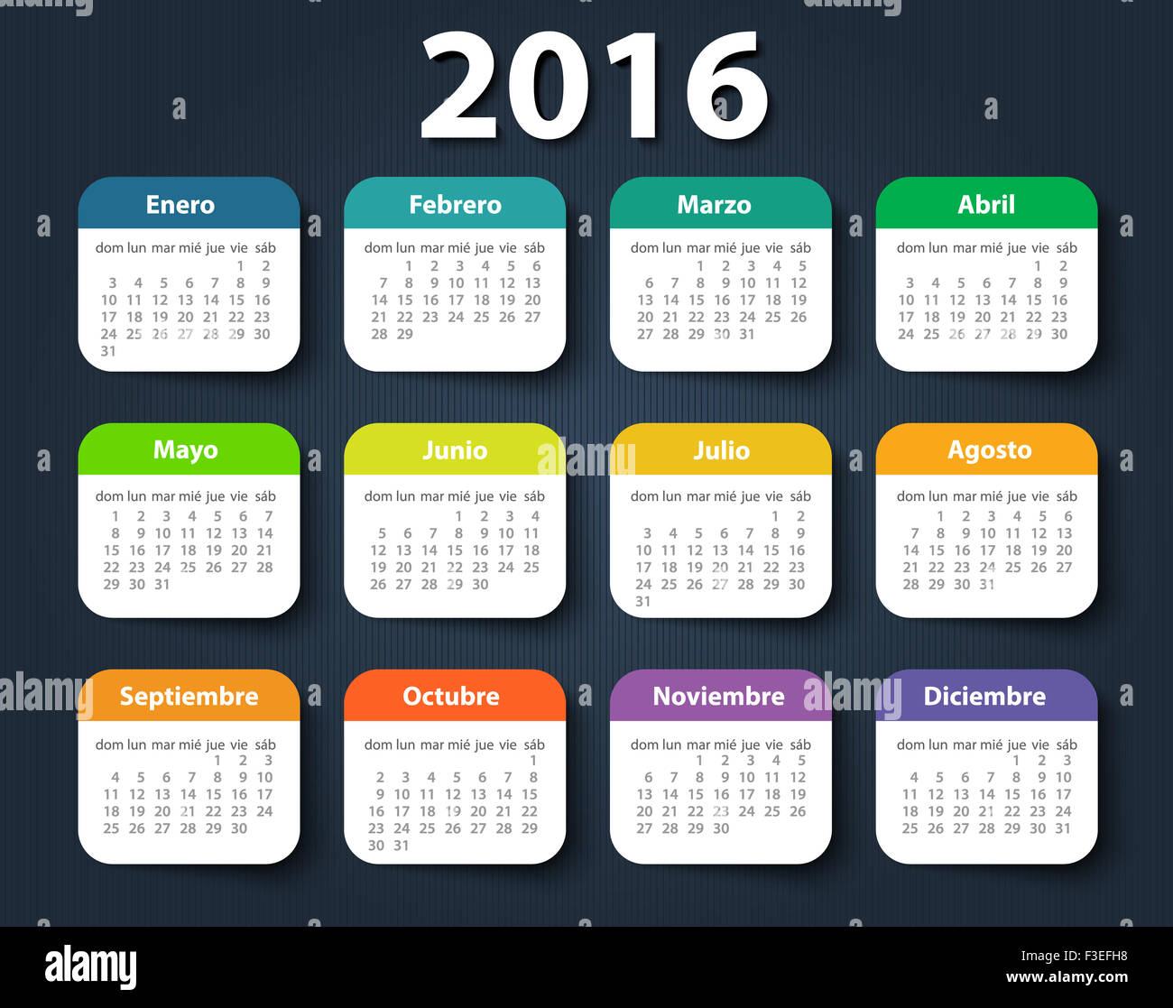 June month in spanish calendar hi-res stock photography and images - Alamy