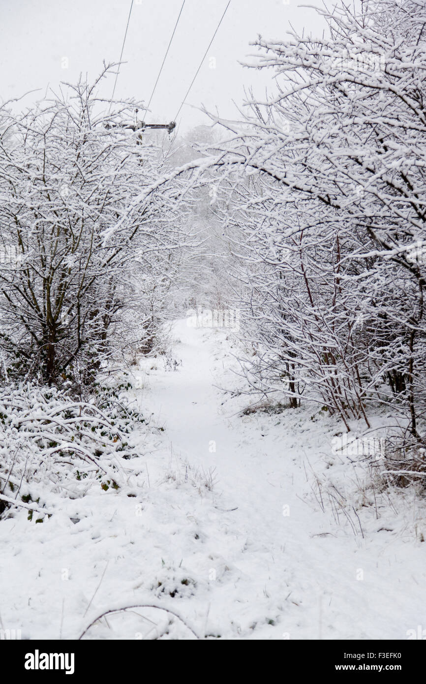 Snow scene in Yorkshire, England UK Stock Photo - Alamy